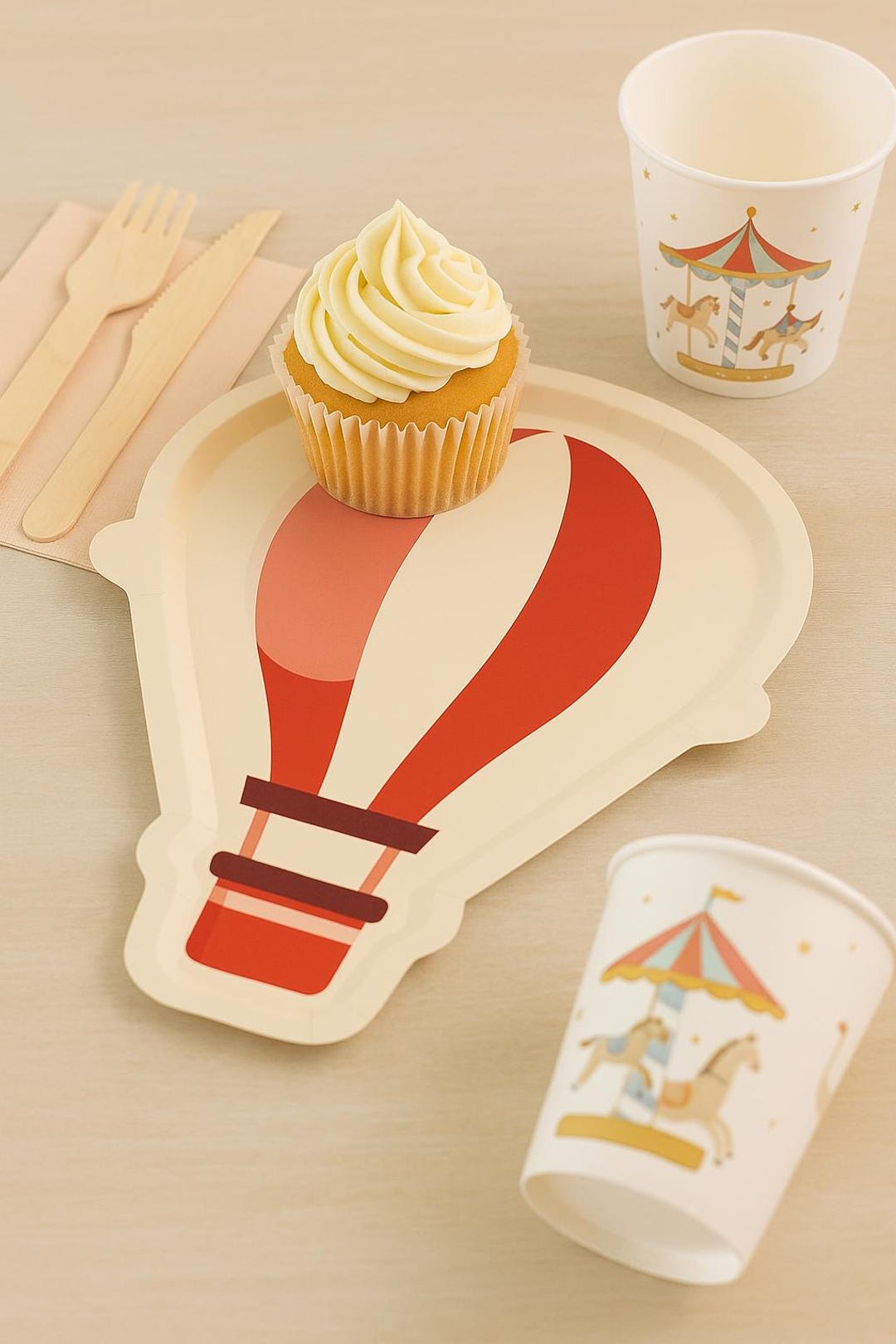 Circus Party Plates| Hot Air Balloon Paper Plate| Vintage Circus Party ...