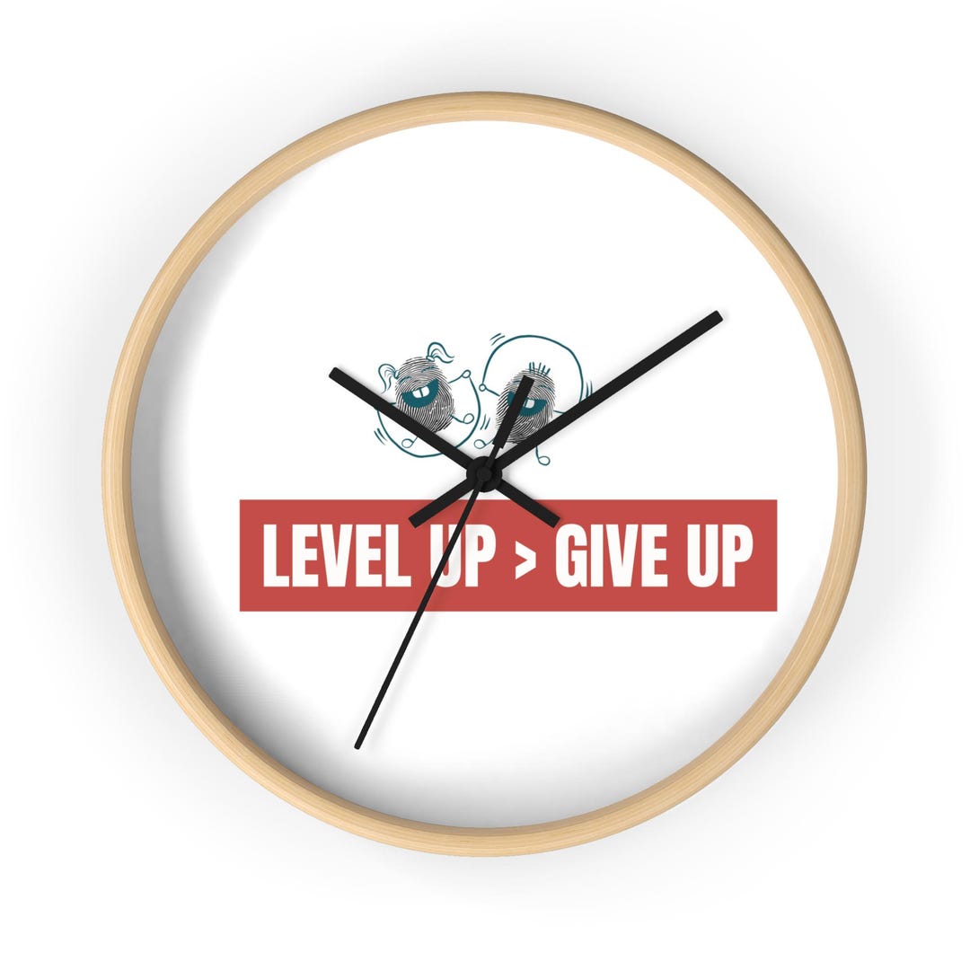Quirky Motivational Quote Wall Clock, Unique Home Decor, Inspirational ...