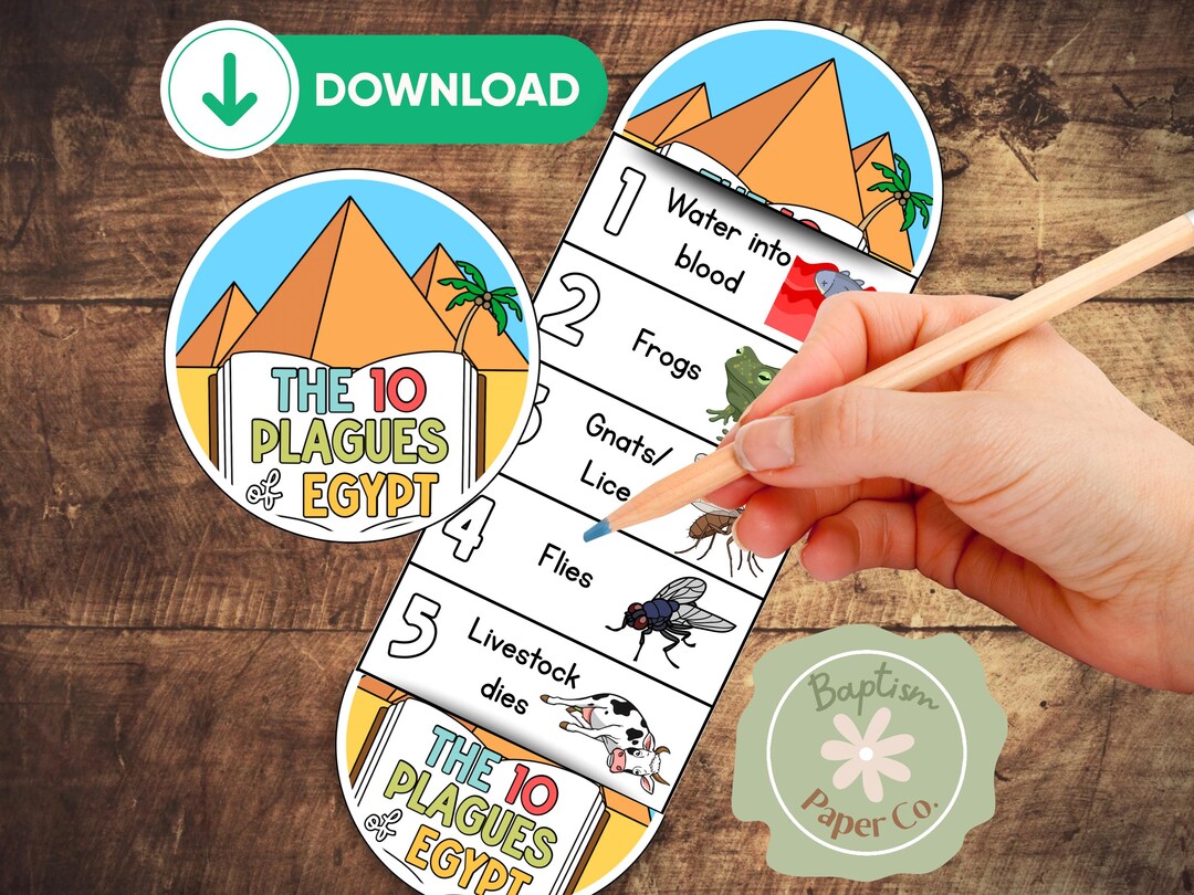 The 10 Plagues of Egypt: Bible Story Mini Book (digital Download) - Etsy