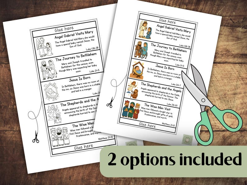 The Birth of Jesus: Bible Story Mini Book (digital Download) - Etsy
