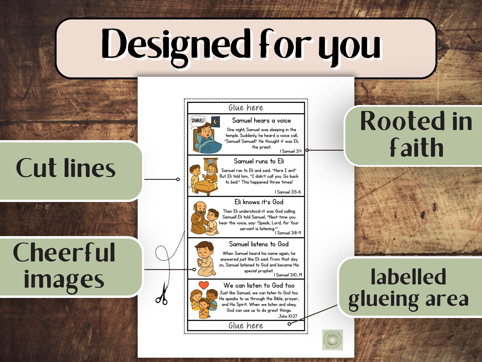 God Calls Samuel Craft: Bible Story Mini Book (digital Download) - Etsy