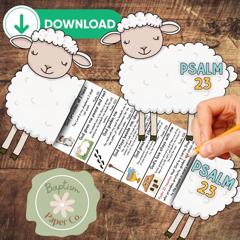 Psalm 23 Jesus and Sheep - Etsy