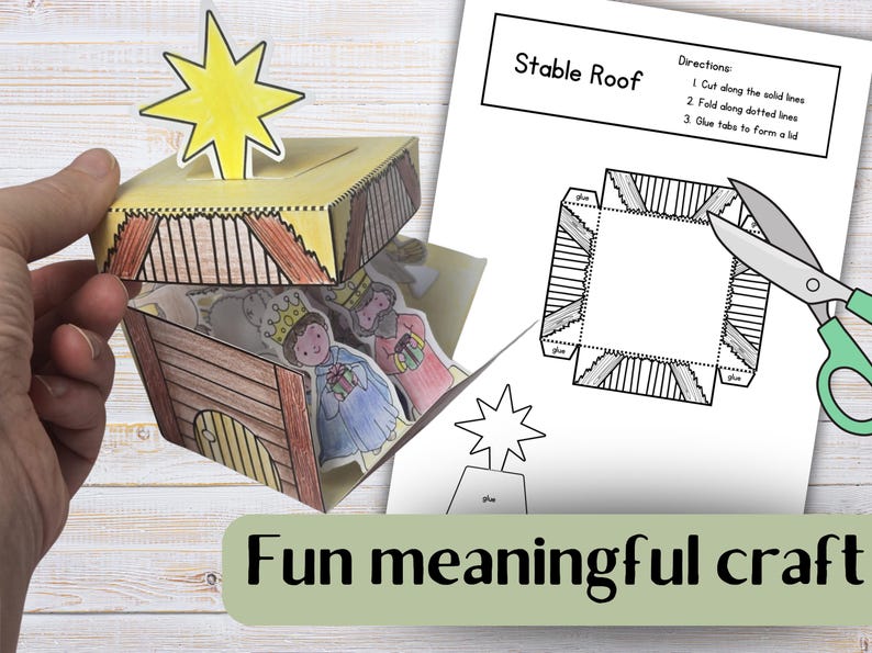Pop-out Nativity Scene Craft, Bible Story Activity (digital Download ...