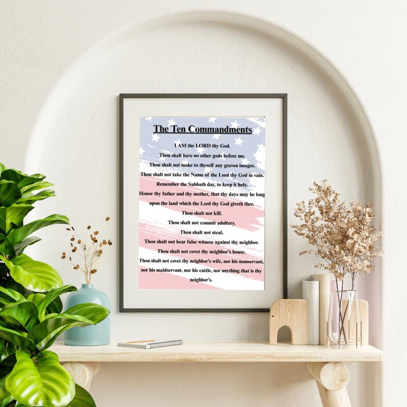 Ten Commandments Poster - Etsy