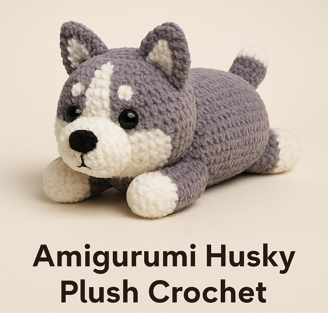 Amigurumi Husky Plush Crochet Pattern – Loaf Pose | English PDF ...