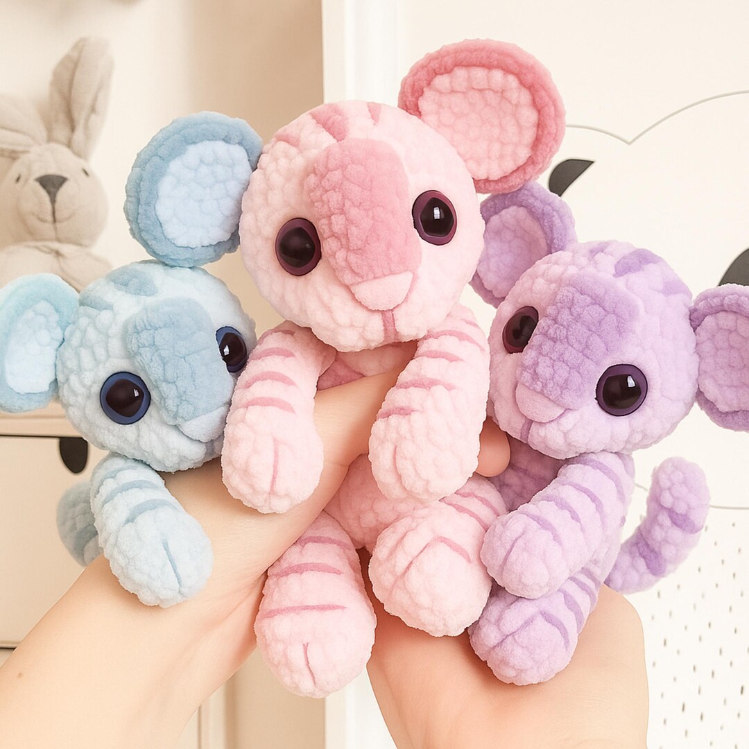 Pink Tiger Crochet Pattern PDF – Amigurumi Plush Toy Tutorial – 24 Cm ...