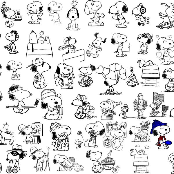 Snoopy Outline - Etsy