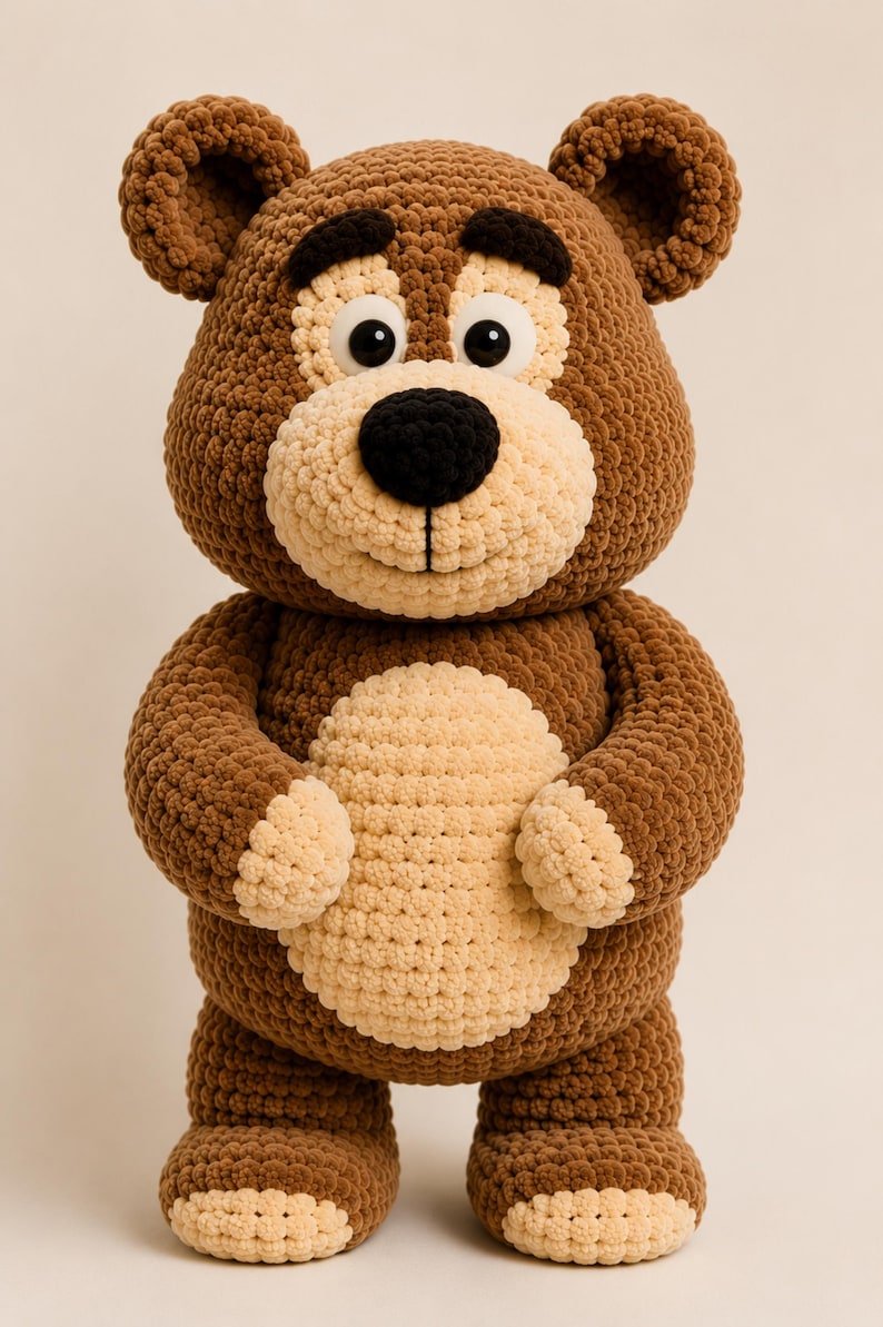 Upright Cartoon Bear Amigurumi Crochet Pattern PDF – English – Himalaya ...