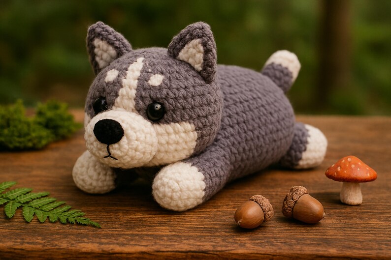 Amigurumi Husky Plush Crochet Pattern – Loaf Pose | English PDF ...