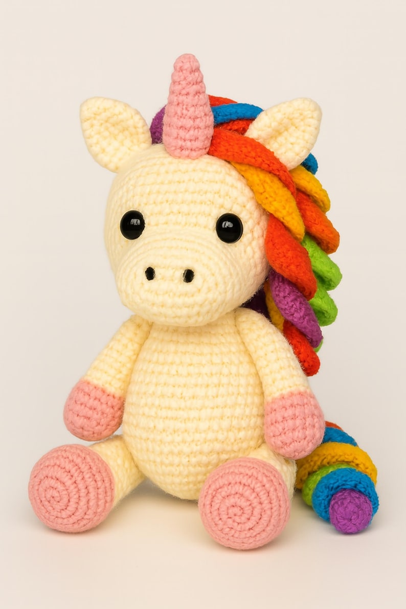 Unicorn Crochet Pattern | Realistic Amigurumi Plush | Instant Download ...