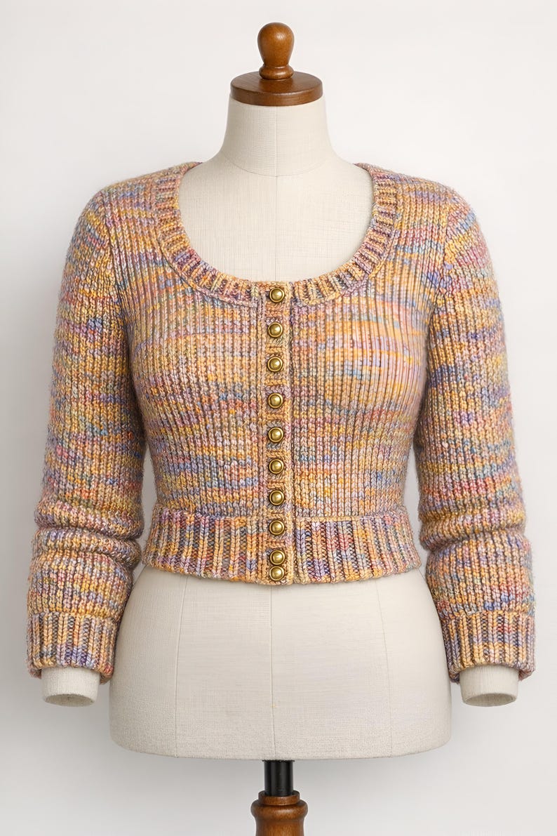 Seamless Cardigan Knitting Pattern | Top-down Scoop Neck (PDF Pattern ...