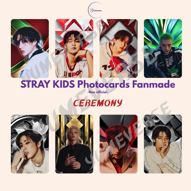 Stray Kids Fanmade Photocards – Ceremony | Kpop Handmade Cards ...