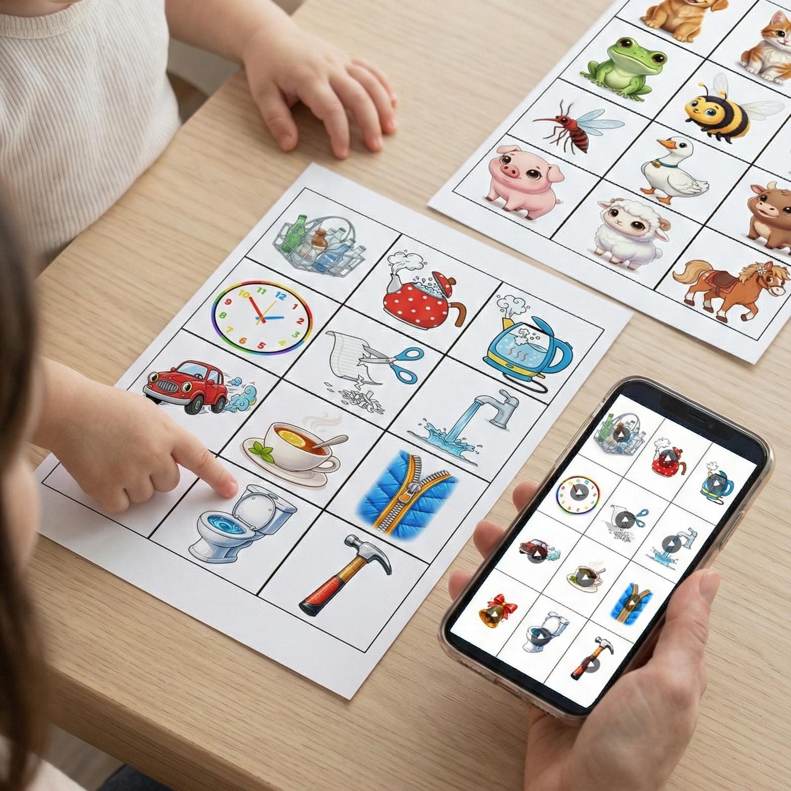 Audio Learning Game for Toddlers, Guessing Sounds, Montessori Game (PDF ...