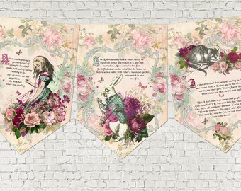 Wonderland Bunting | Etsy