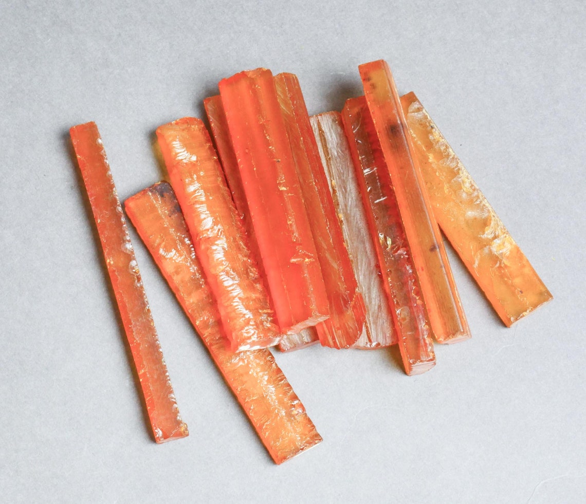 Set of 10 vintage pressed Baltic Amber sticks. Old ambroid | Etsy