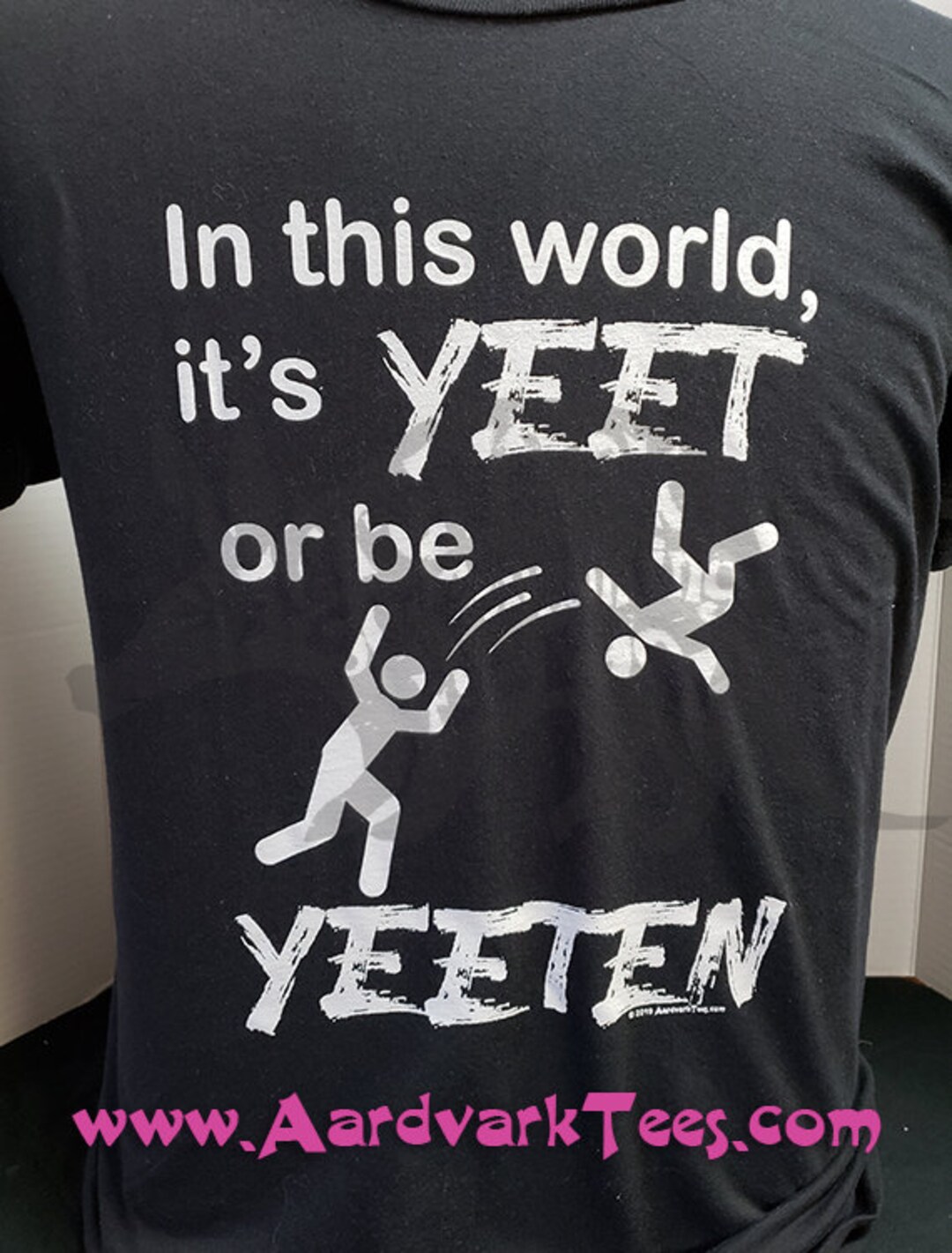 Yeet or Be Yeeten - Hand Printed T-shirt - Raglan - Baseball Tee ...