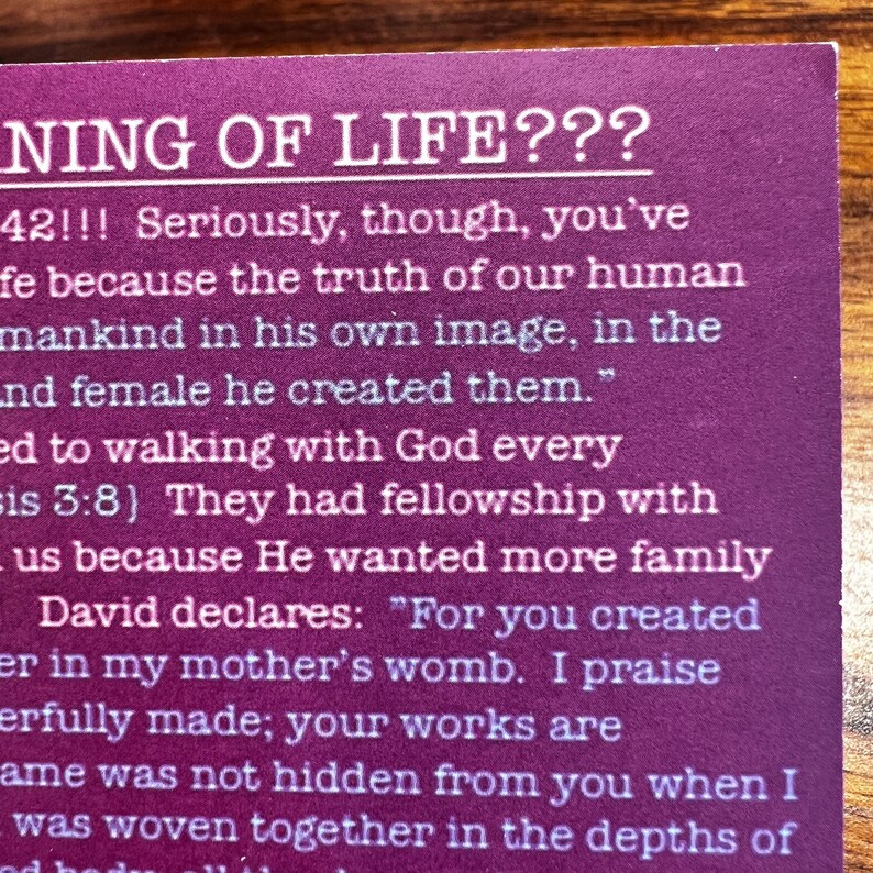 What IS the Meaning of Life??? Original Christian Art Tract ...