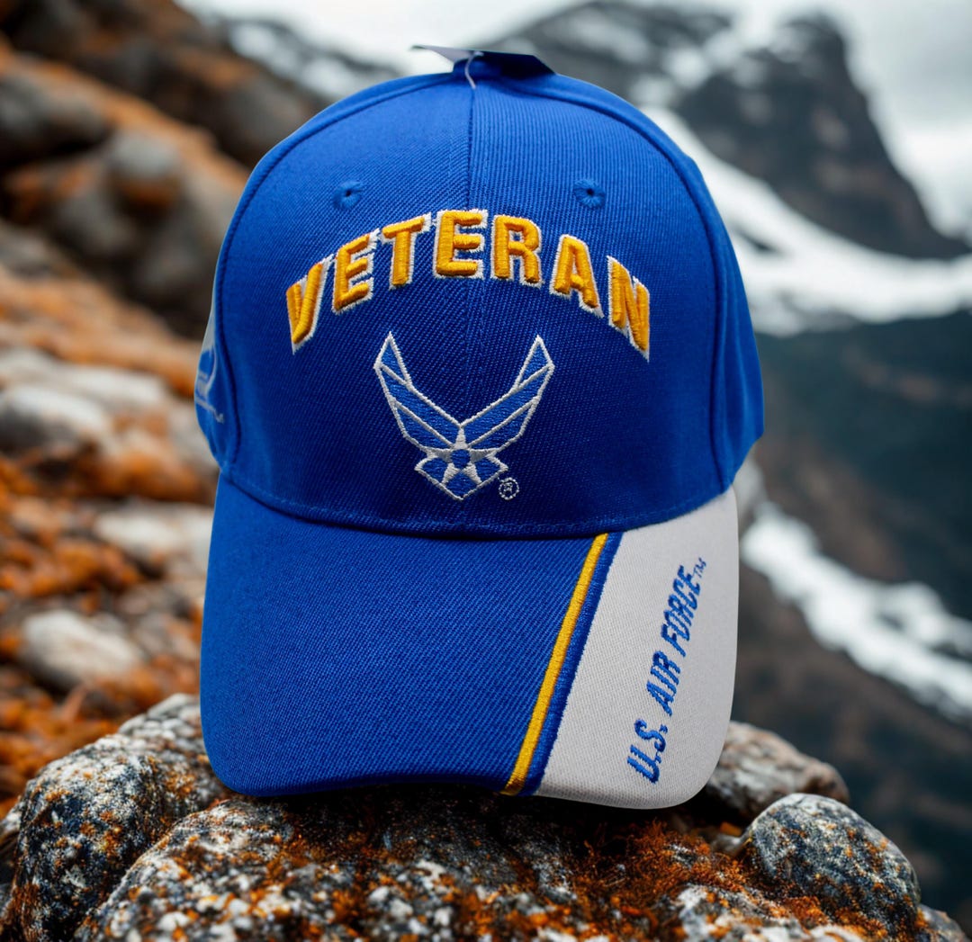 U.S Air Force Veteran Hat – Light Blue USAF Veteran Baseball Cap ...