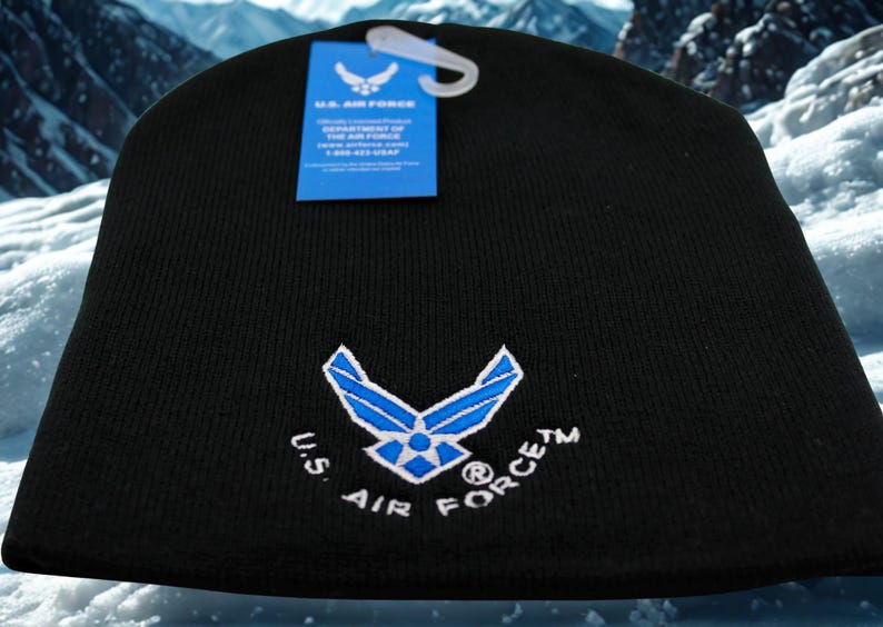Air Force Winter Beanie, Official USAF Embroidered Knit Hat, Military ...
