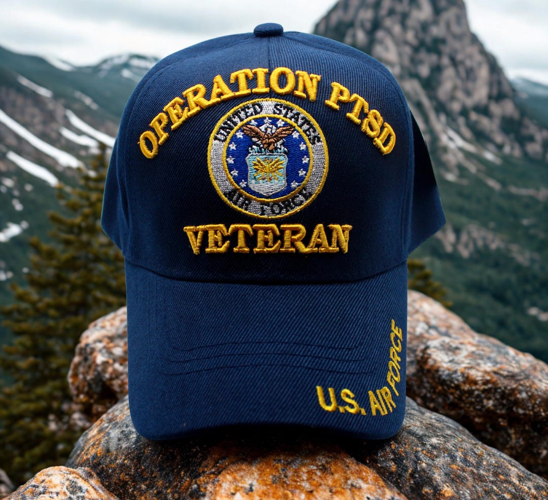 U.S Air Force Hat. Operation PTSD Veteran Hat Blue USAF Veteran Cap ...
