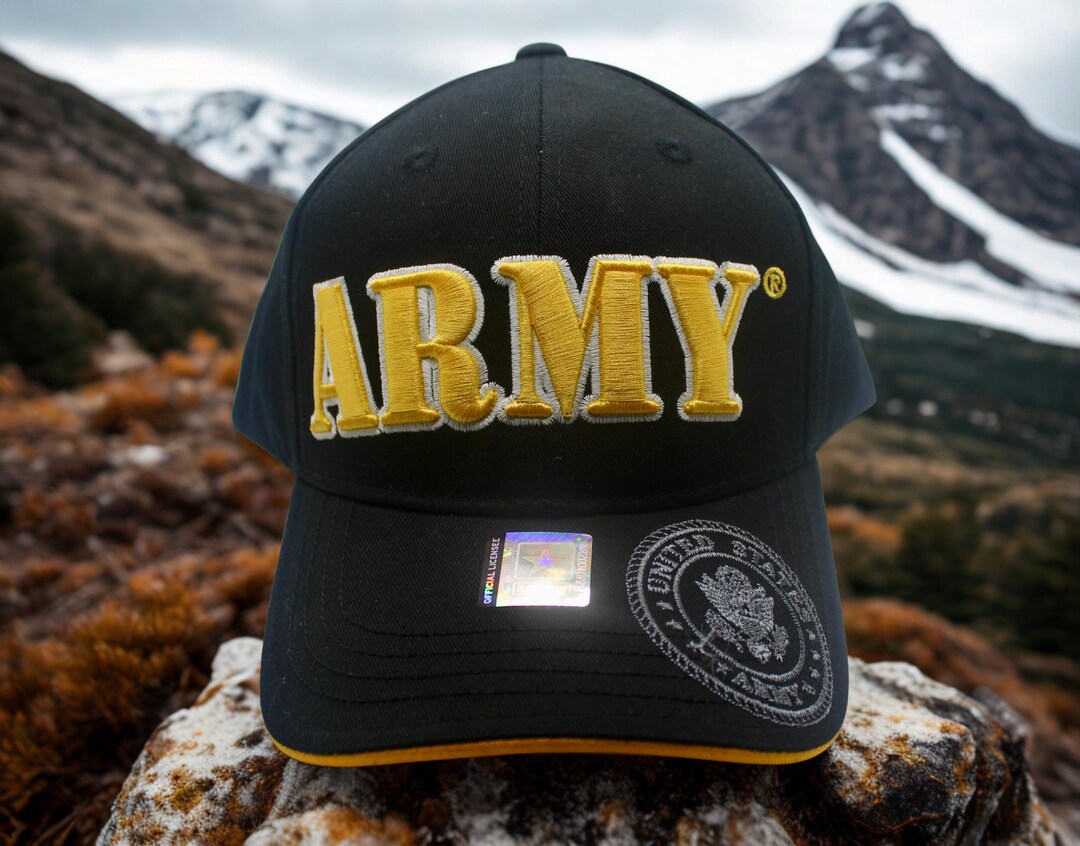 U.S. Army Hat – Officially Licensed US Army Black Cap. Hat With ...