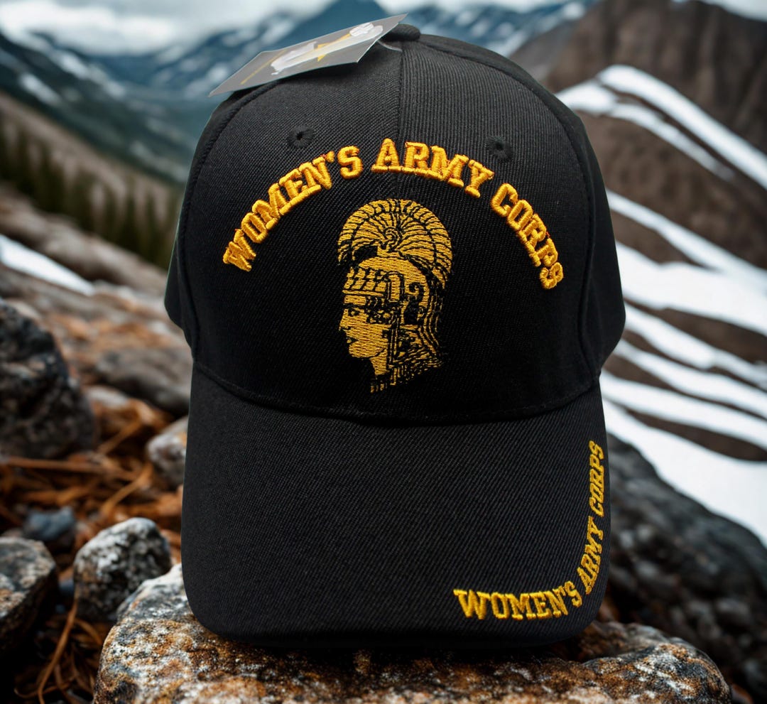 Women’s Army Corps Hat. Officially Licensed WAC Cap. Black Embroidered ...