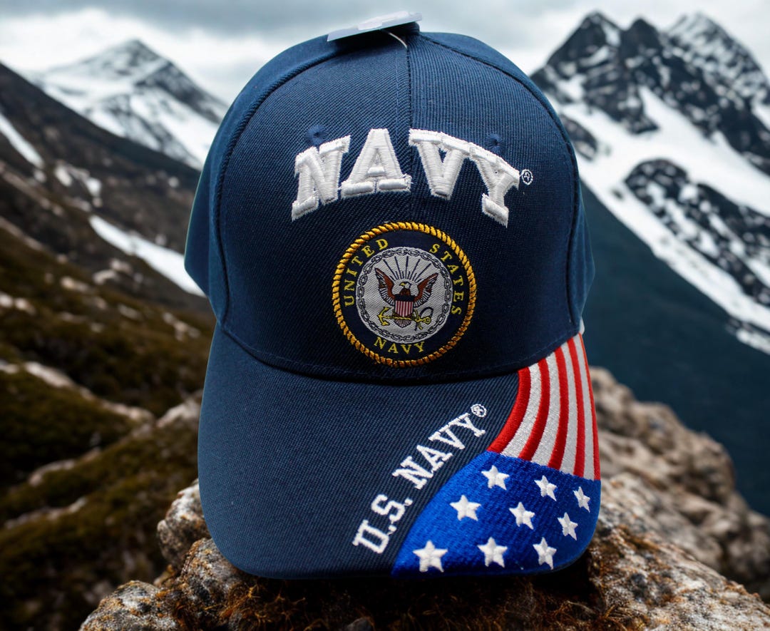 Navy Hat. Officially Licensed U.S Navy Cap With American Flag ...