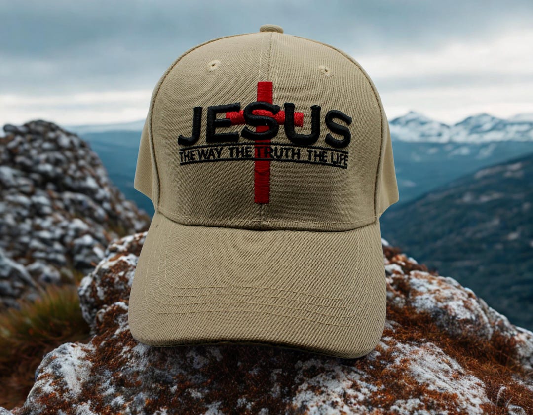 Jesus is the Way Hat. Jesus Brown Hat. Adjustable Faith Hat. Jesus Hat ...