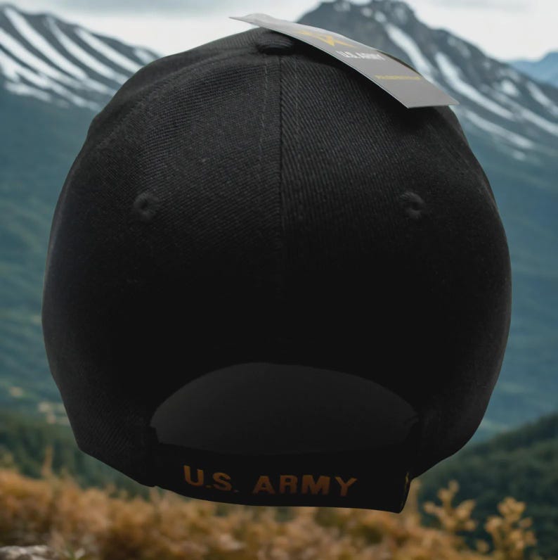 Women’s Army Corps Hat. Officially Licensed WAC Cap. Black Embroidered ...