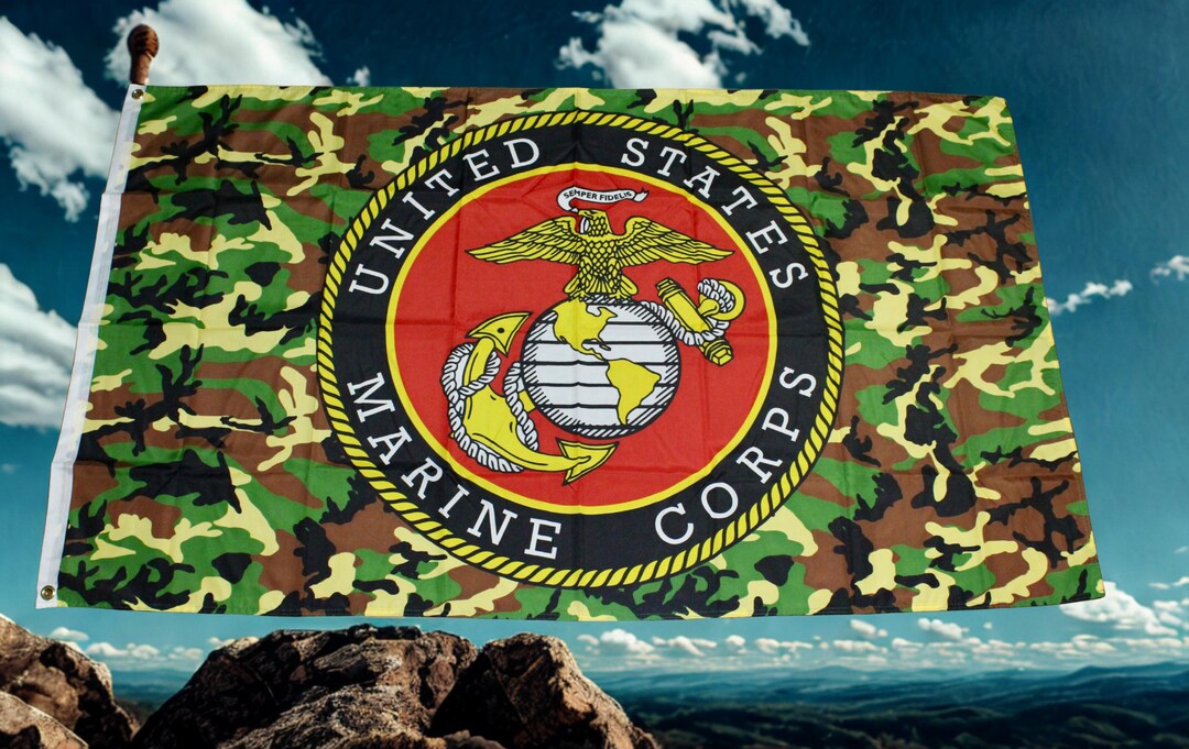 Once a Marine Always a Marine Camo Flag. US Marines 3x5 Flag. Military ...