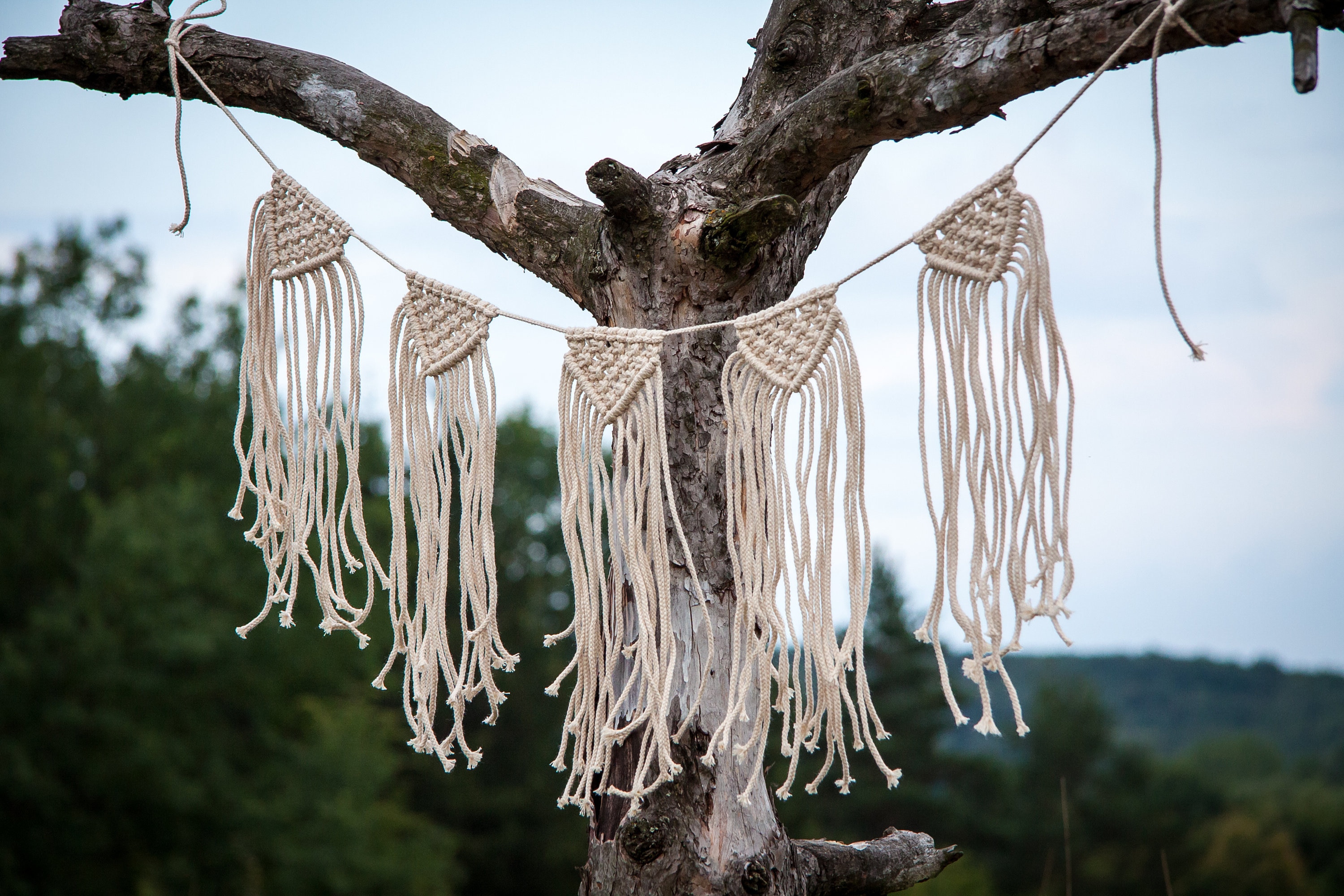 Macrame Banner Macrame Wall Hanging Bunting Garland Wall Decor | Etsy