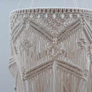 Macrame Chandelier Large Macrame Ceiling Hanging Bohemian Home Boho ...