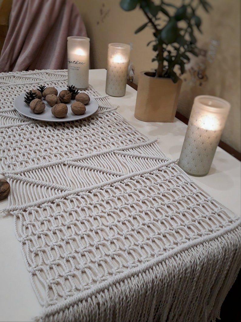 Macrame Table Runner Wedding Table Decor Boho Wedding Rustic | Etsy