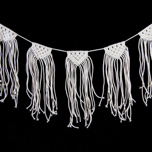 Macrame Banner Macrame Wall Hanging Bunting Garland Wall Decor Rope ...