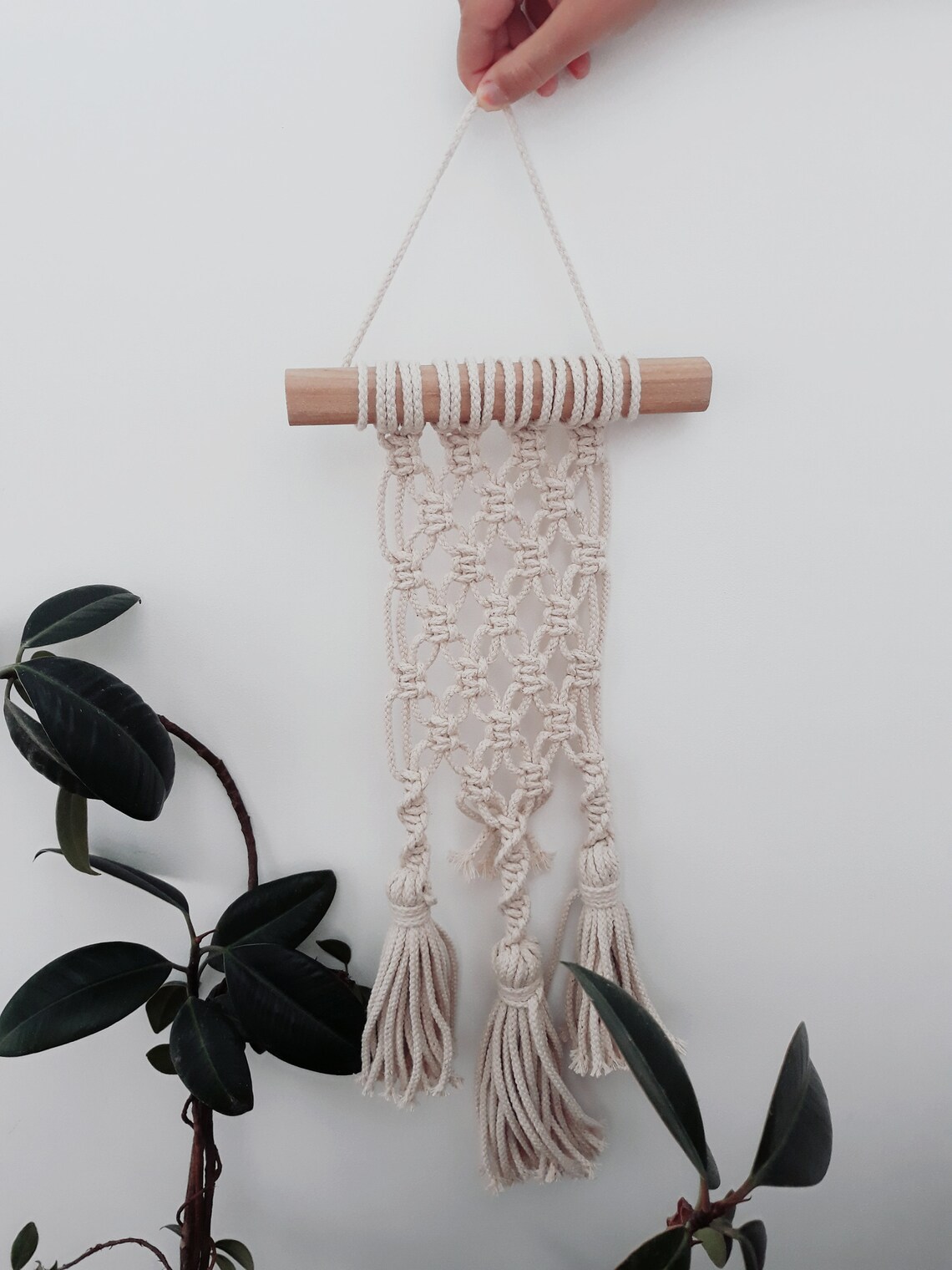 Macrame Wall Hanging Small Wall Hanging Bohemian Decor Mini - Etsy