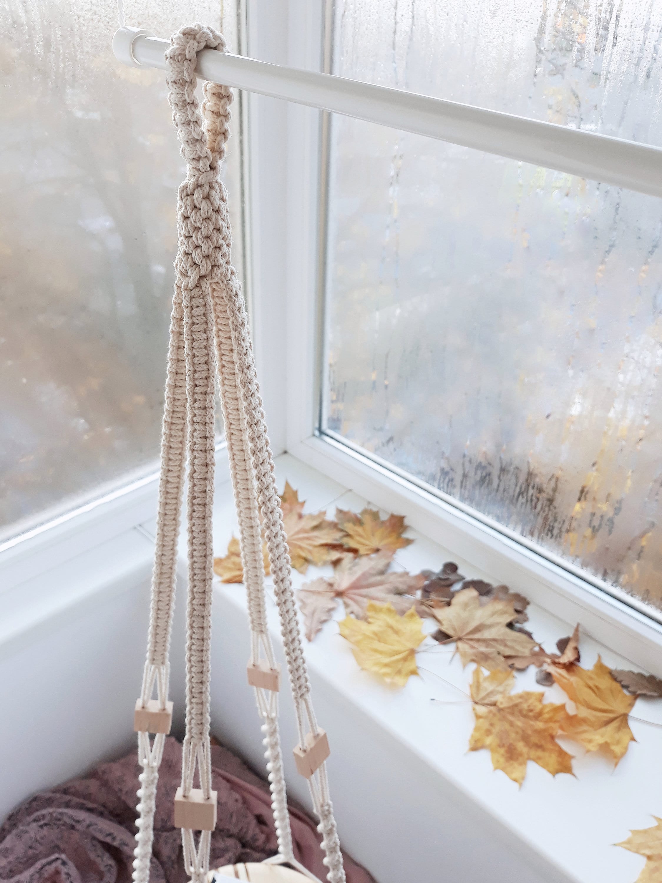 Macrame Hanging Shelf Macrame Plant Hanger Hanging Bedside Table ...