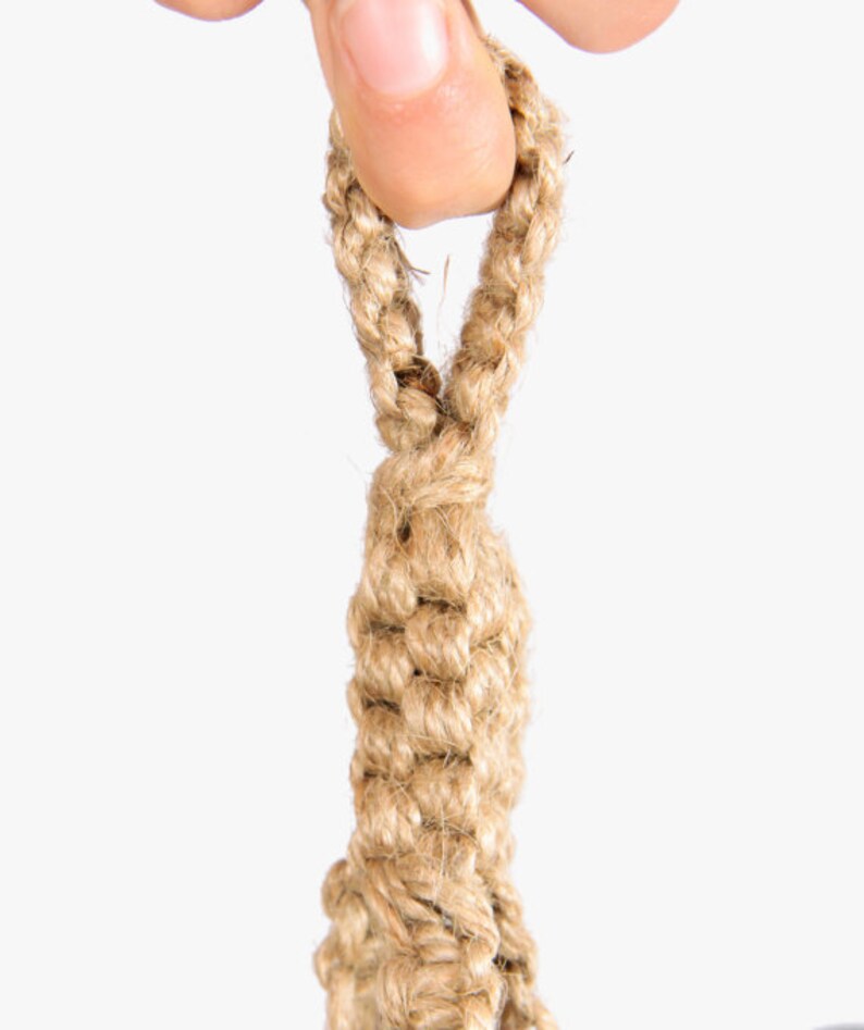 Jute macrame plant hanger Hanging planter Rustic rope planter | Etsy