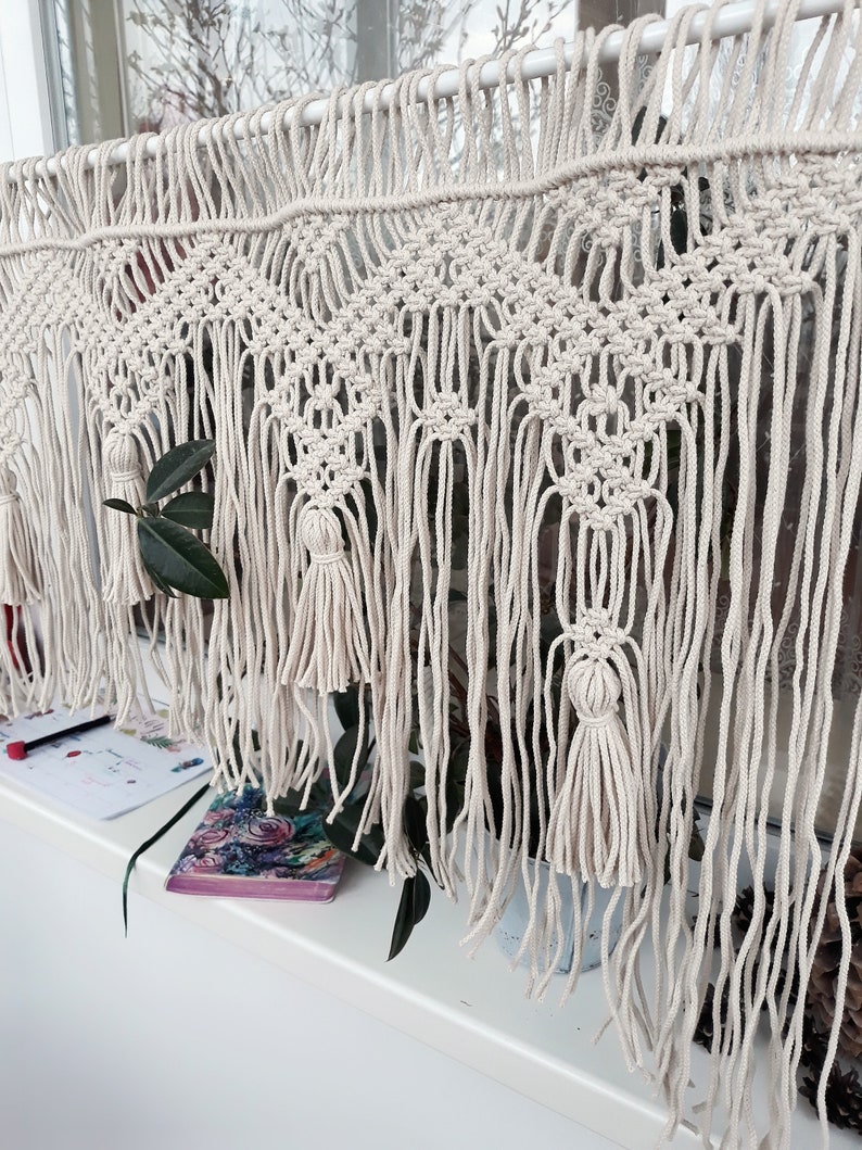 38 Macrame Valance for Window Macrame Arch Kitchen - Etsy