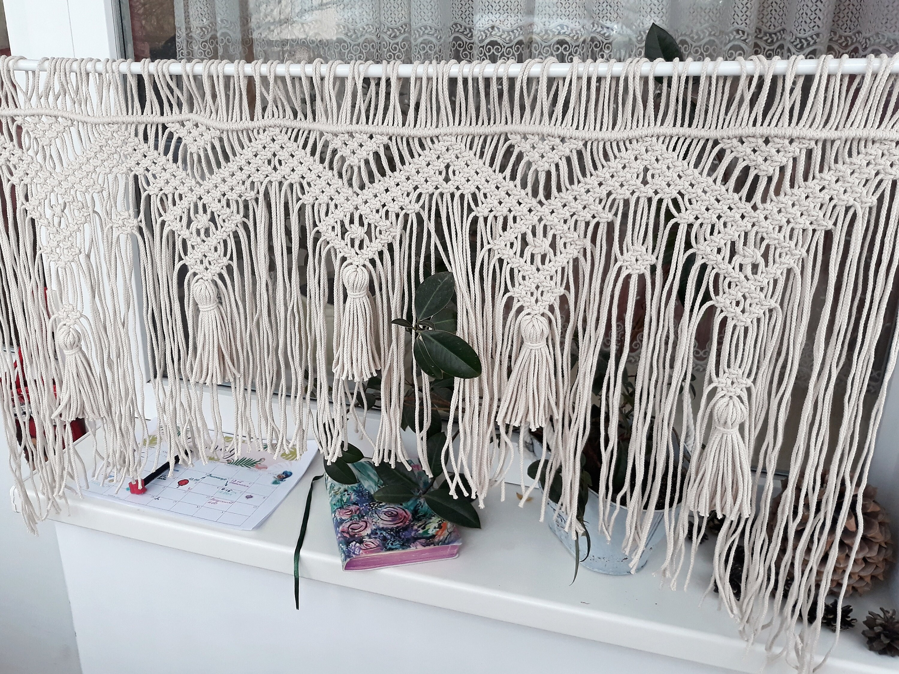 38 Macrame Valance for Window Macrame Arch Kitchen | Etsy