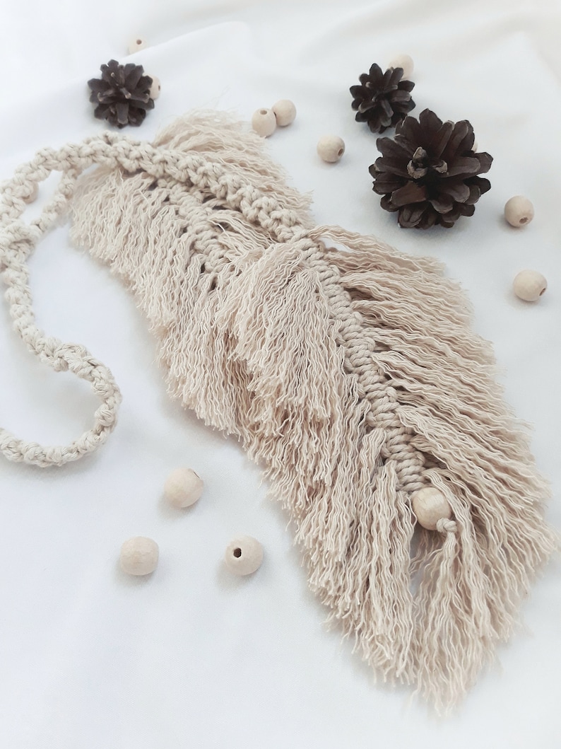 Set of 2 Macrame Tie Backs Curtain Holdback Feather Tiebacks - Etsy