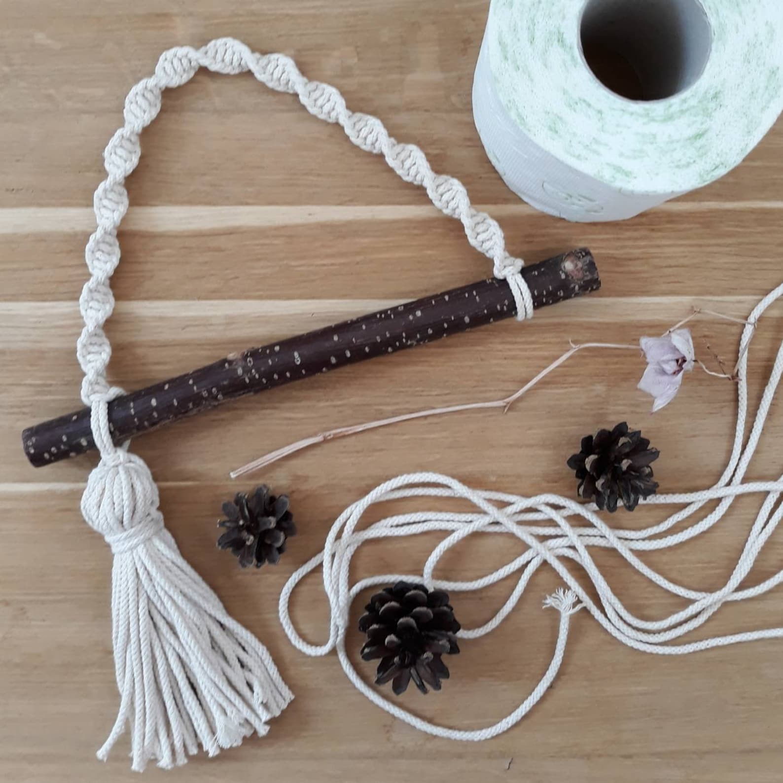 Macrame Roll Holder Paper Towel Holder Rope Toilet Paper / | Etsy