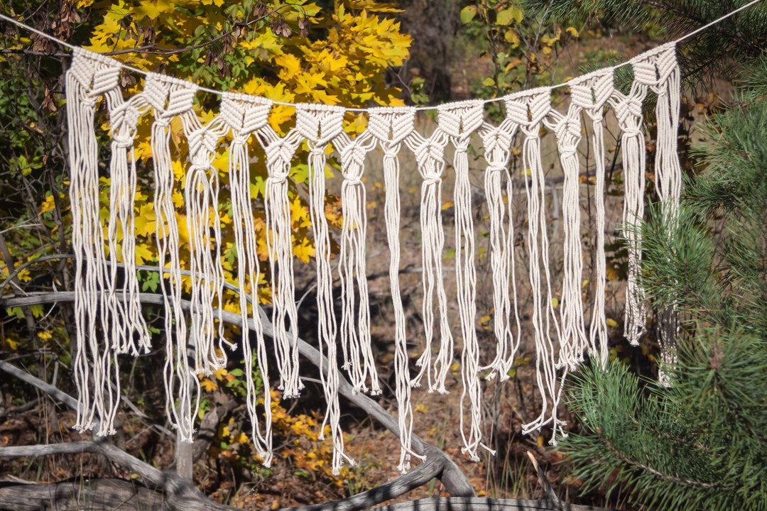 Macrame Wall Decor / Wall Garland / Macrame Banner / Wedding Macrame ...