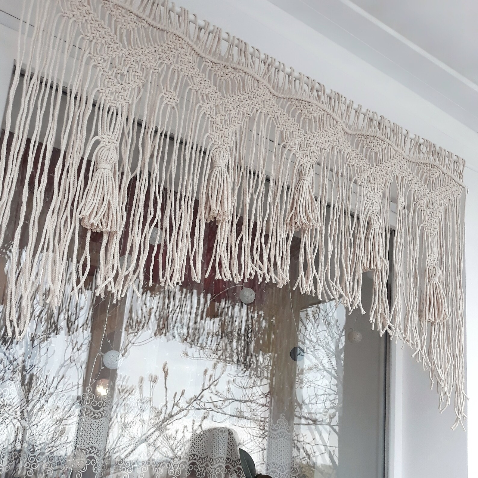 38 Macrame Valance for Window Macrame Arch Kitchen - Etsy