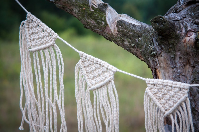 Macrame Banner Macrame Wall Hanging Bunting Garland Wall Decor - Etsy