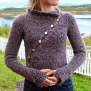 Diagonal (asymmetrical) Cardigan Knitting Pattern - Etsy