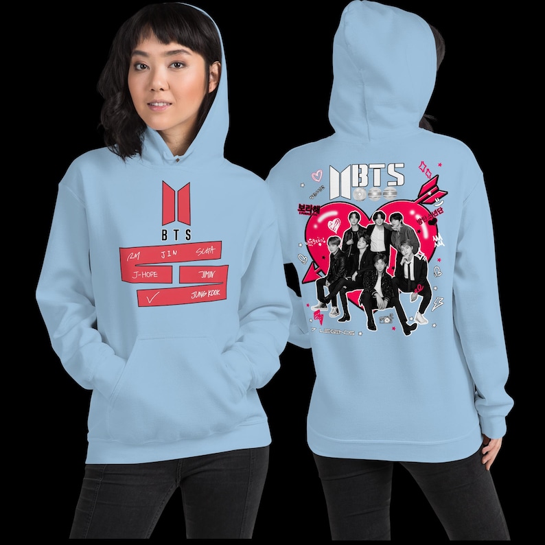 BTS K-pop Hoodie, Arirang World Tour Front & Back, BANGTAN Army Gift ...