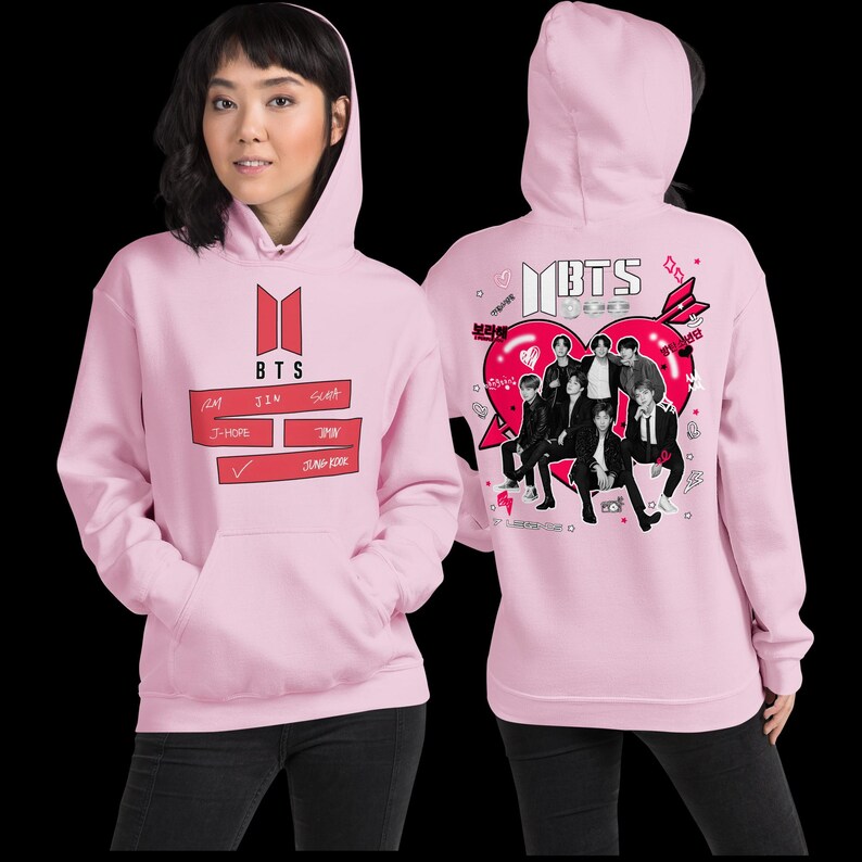 BTS K-pop Hoodie, Arirang World Tour Front & Back, BANGTAN Army Gift ...