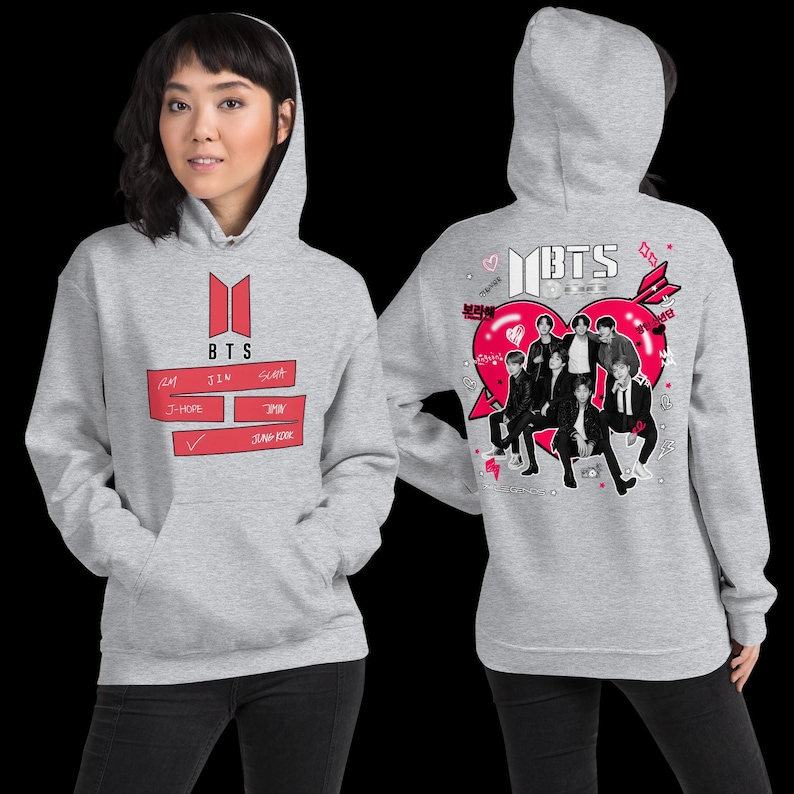 BTS K-pop Hoodie, Arirang World Tour Front & Back, BANGTAN Army Gift ...