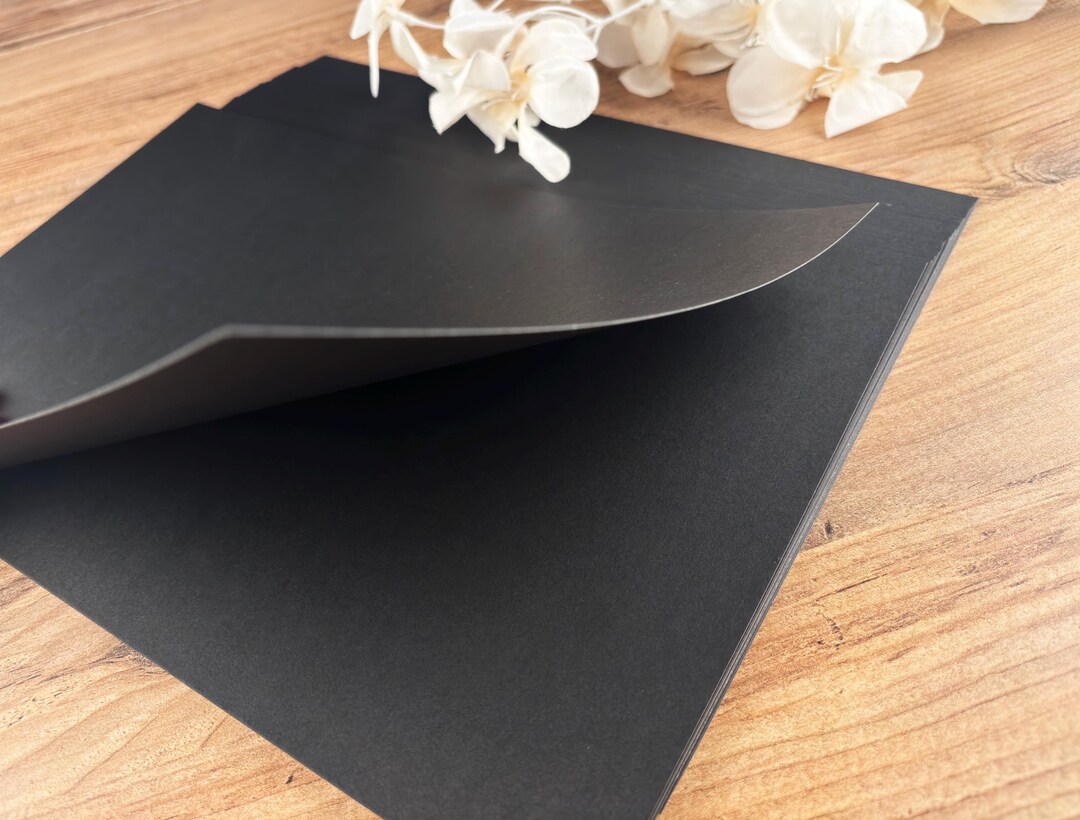 A4-A5 Black Cardstock, 250 Gsm Paper, Pack of 25 - Etsy