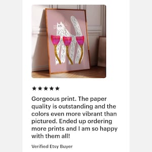 Glorious Cat Art Print, Gift for Her, Home Decor for Bedroom, Kitchen ...